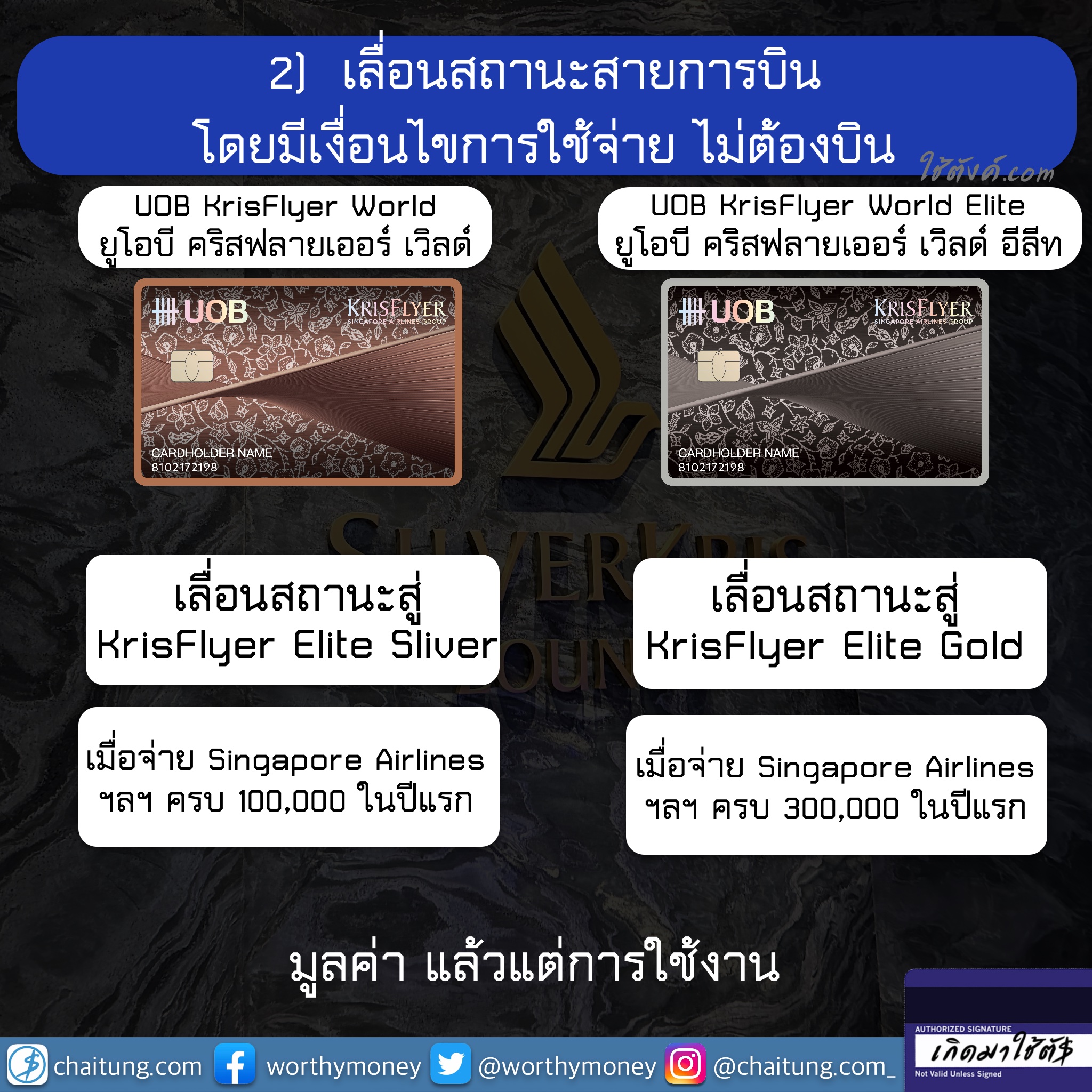 [เกิดมาใช้บัตร] วิเคราะห์ บัตรเครดิตใหม่ UOB Krisflyer คุ้มค่าขนาดไหน ...